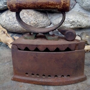 Very Old Iron Vintage Iron 1800's Very Rare Cast Iron Iron Coal ...