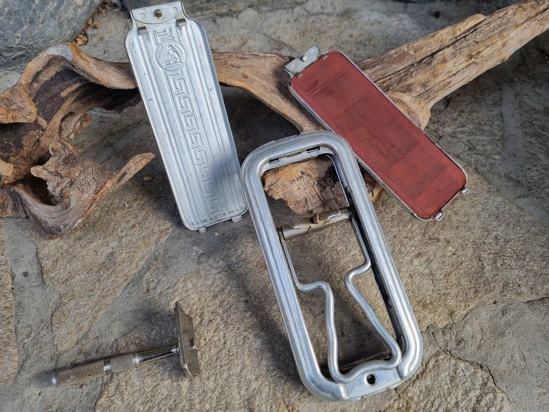 Antique Barbershop Set England Retro Shaver Razor Vintage - Etsy