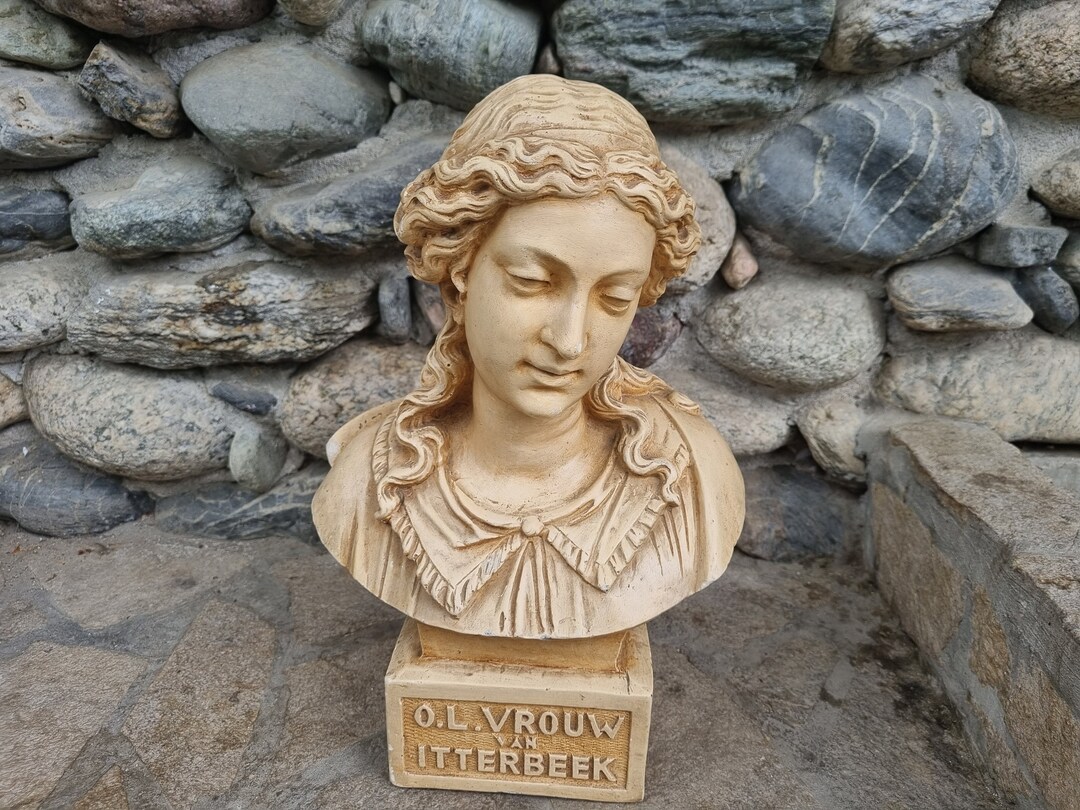 Antique Gypsum Sculpture оn Woman Head - Old Decor - Handmade Sculpture ...