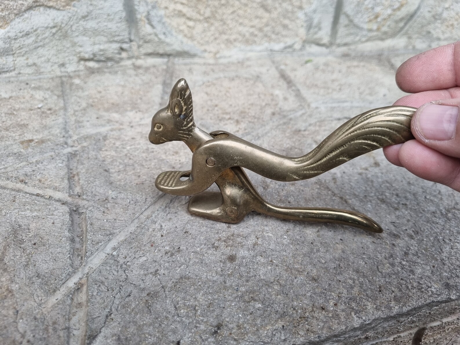 Vintage Brronze Nutcracker Squirrel Rare Nutcracker Squirrel Solid Brass Nutcracker Nutcracker ...