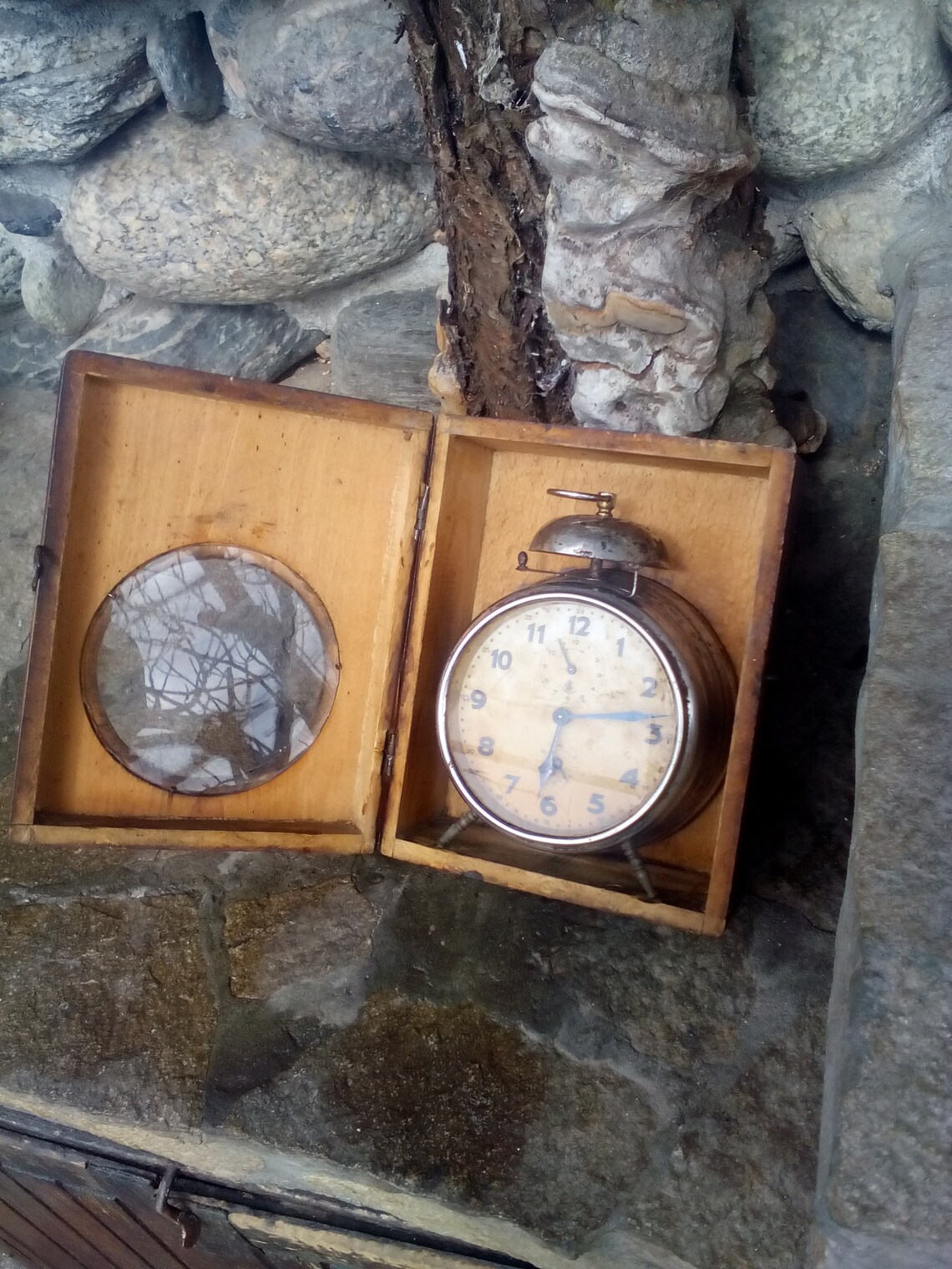 Antique Clock Box and Gustav Becker Alarm Clock Old Wooden - Etsy