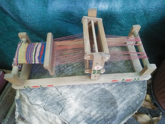 Souvenirs & Events Weaving Wood tools Big Weaving Loom with Shuttle ...