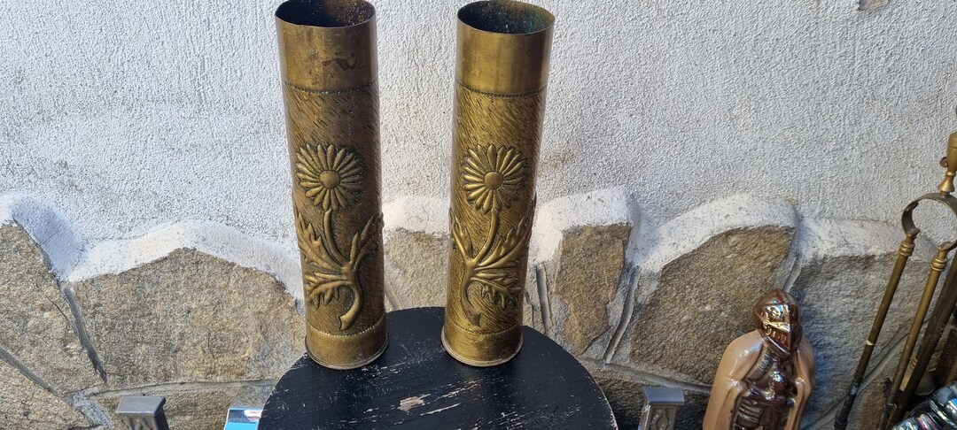 Pair of Artillery Shell Casings WW1 Militaria Found and Flogged Joy for ...