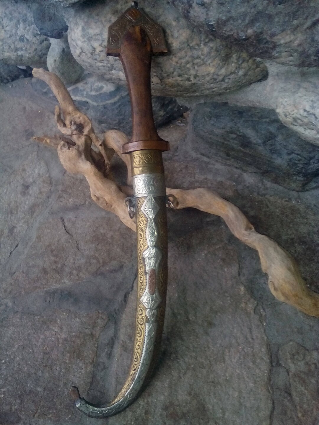 Arabic Knife -arabic Innkeeper- Old Knife - Silver Plated Ornaments ...