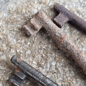 9 Vintage Rustic Keys - Old Metal Rusty Keys - Antique Little Keys ...