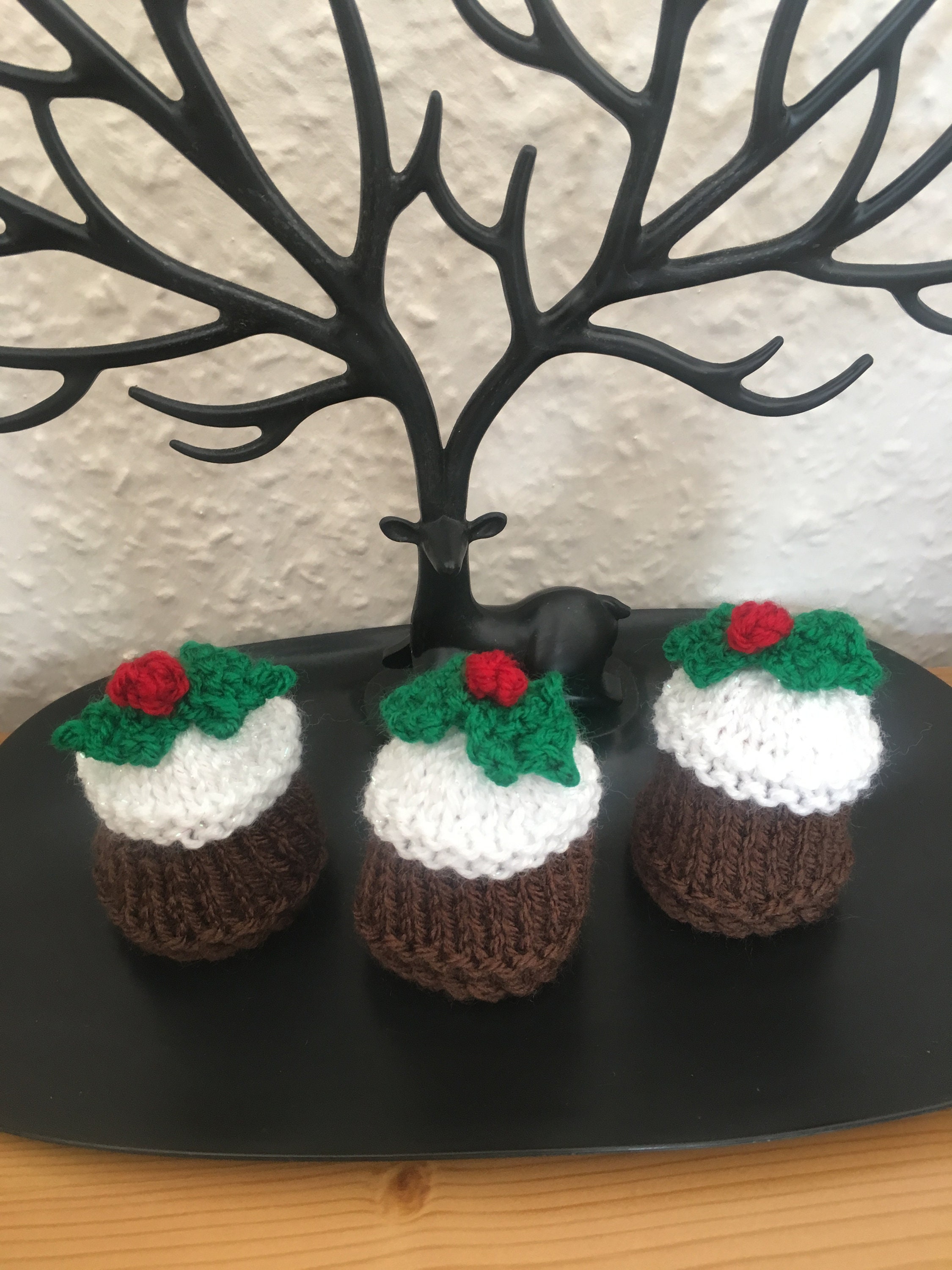 DK Laminated Knitting Pattern Mini Christmas Pudding to Cover - Etsy