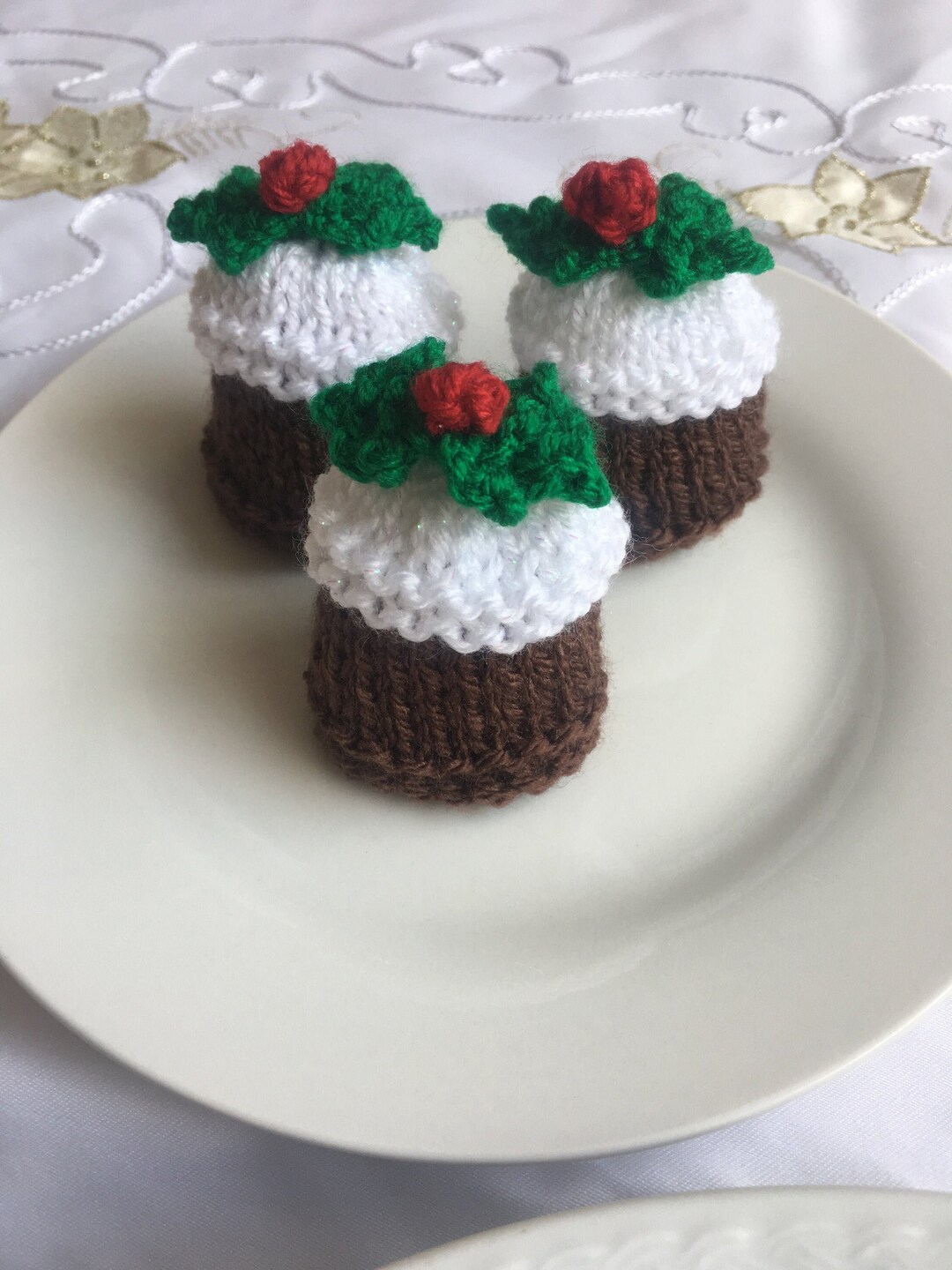 DK Laminated Knitting Pattern Mini Christmas Pudding to Cover - Etsy