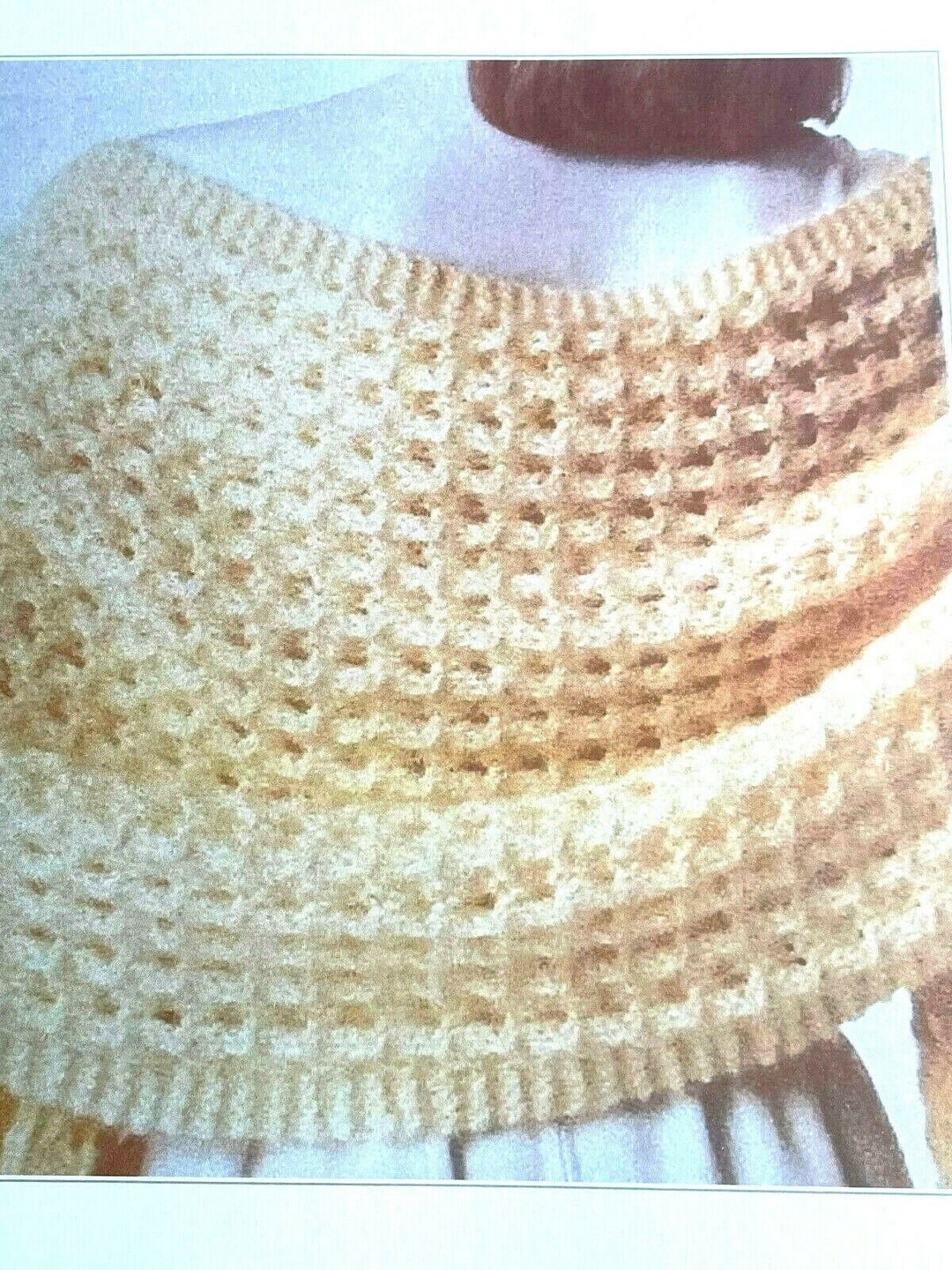 PDF Miss Marple Style Eyelet Waffle Honeycomb Shawl Shoulder Wrap Aran ...