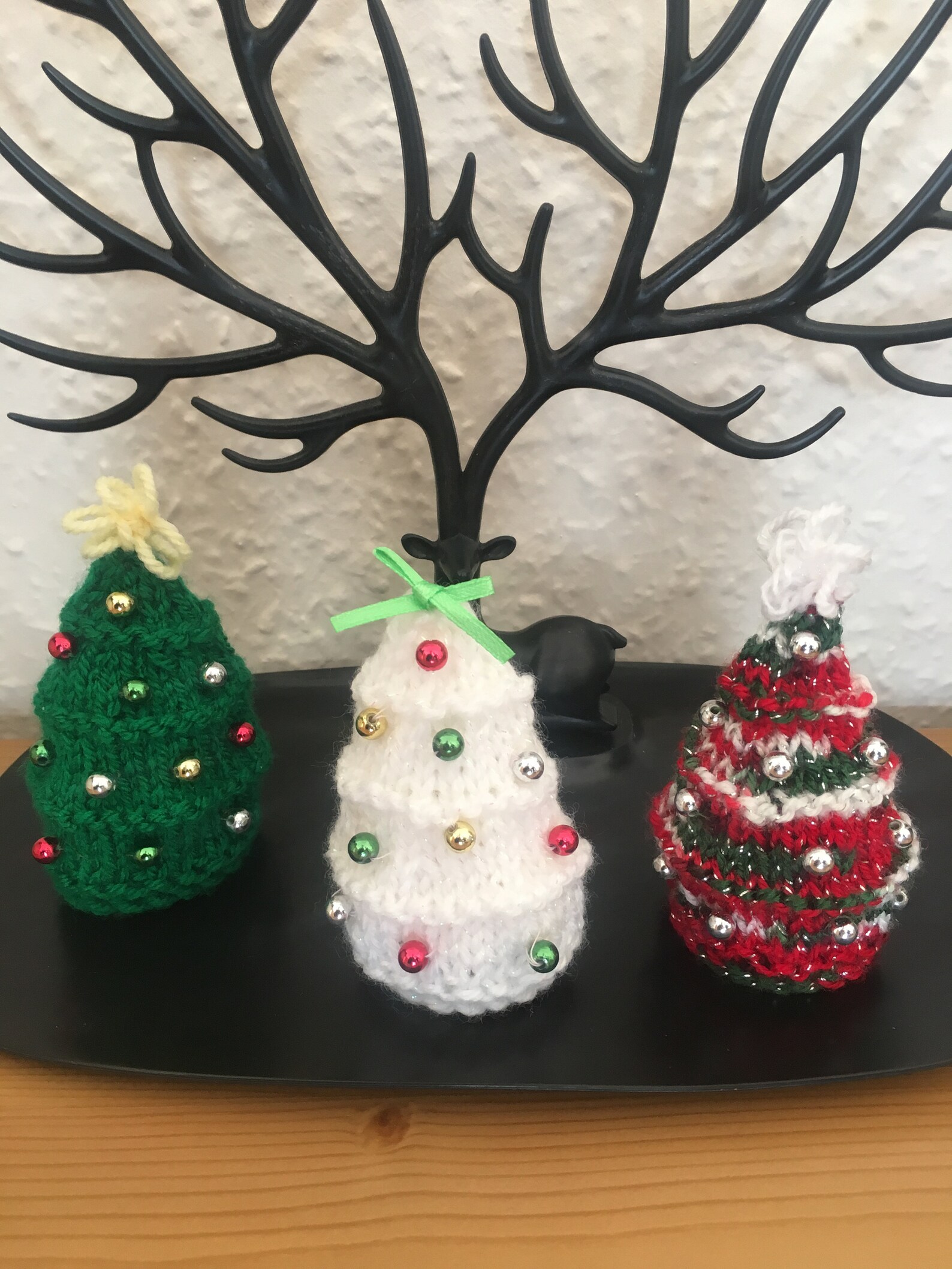 Laminated DK Knitting Pattern to Make a Mini Christmas Tree to Cover ...