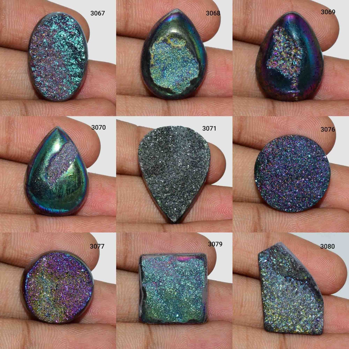 Unique Tinted Beautiful Agate Sugar Druzy Titanium Sugar - Etsy