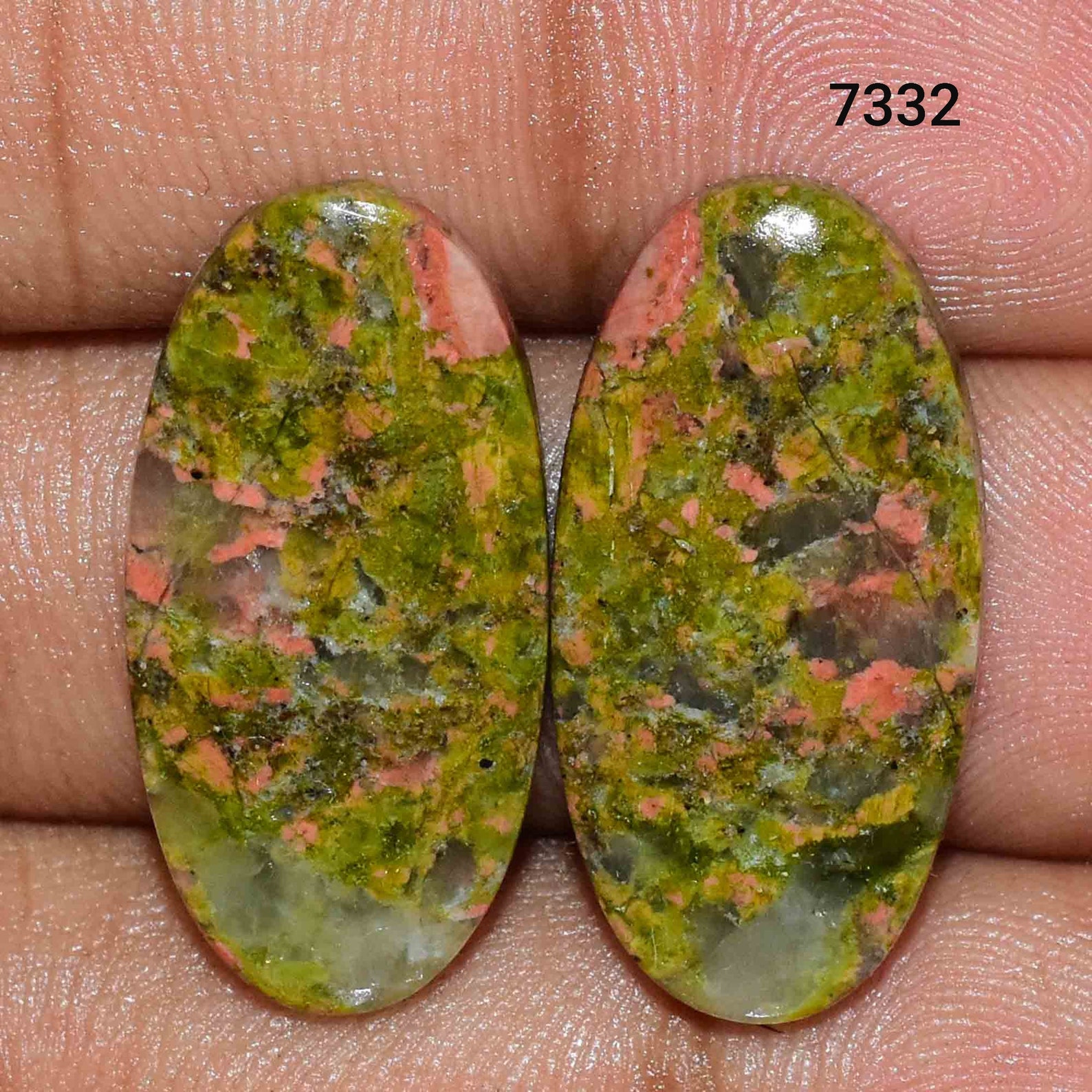 Rare Quality Matched Pair Unakite Jasper Natural Unakite - Etsy