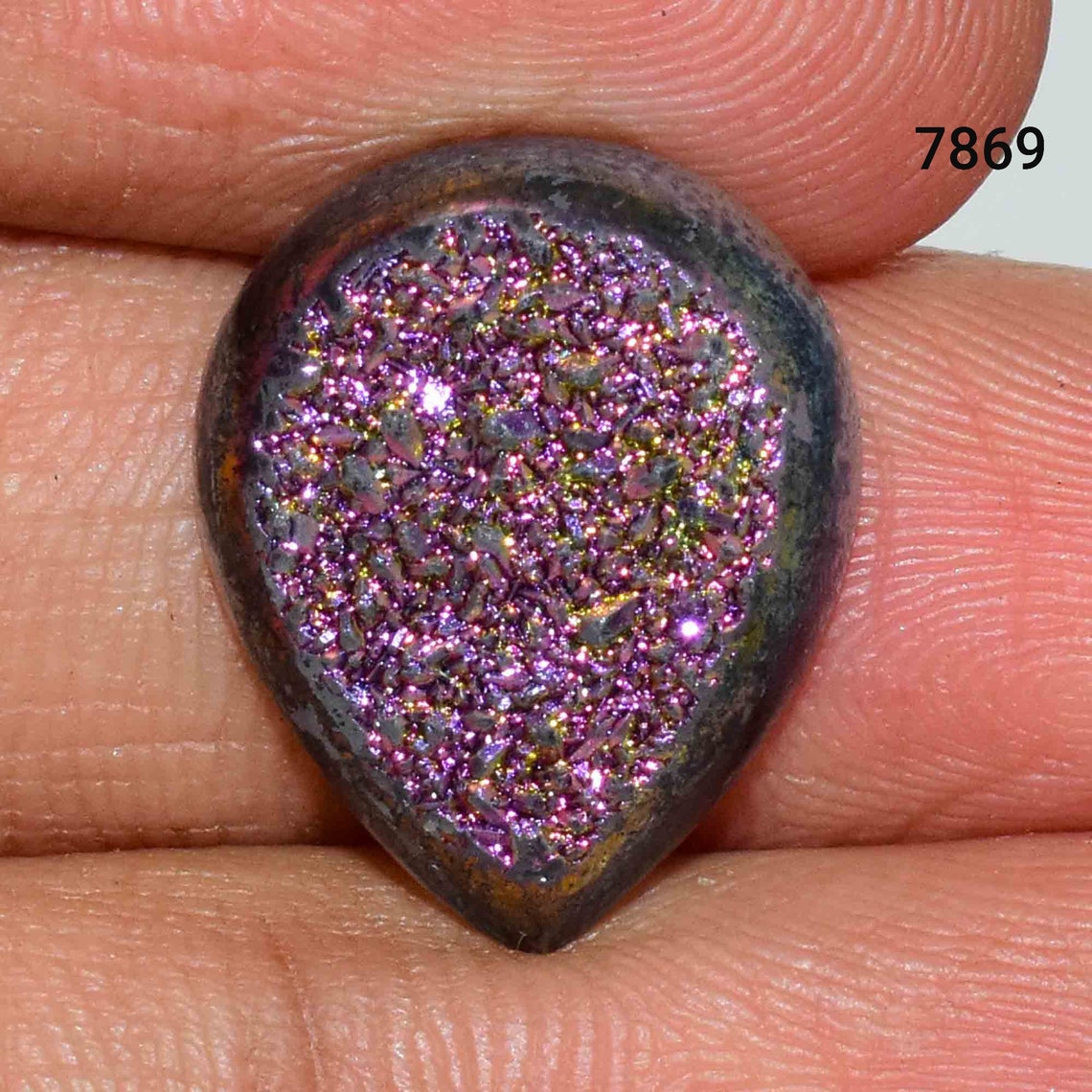 Tinted Beautiful Agate Sugar Druzy Titanium Sugar Druzy | Etsy