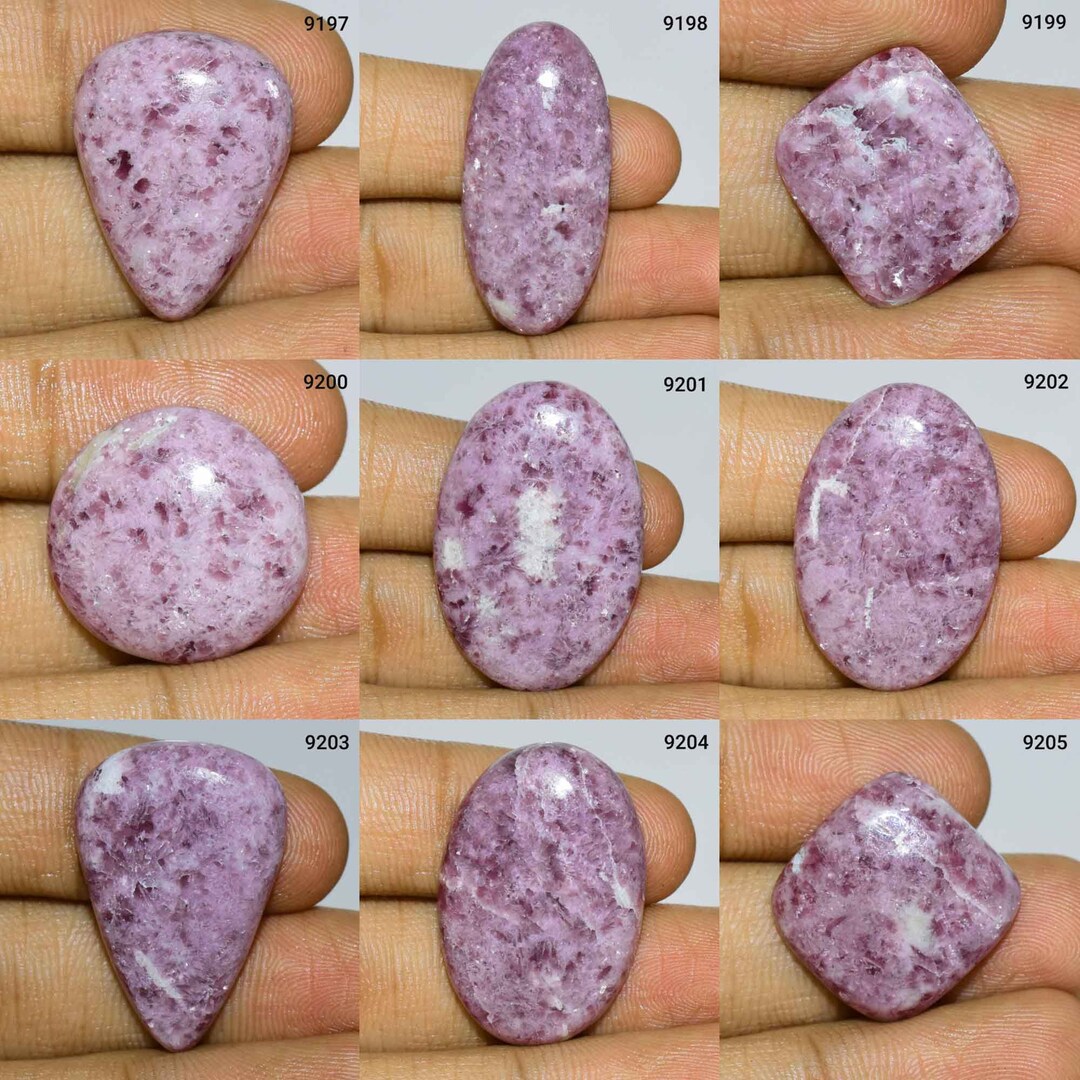 Dazzling Lepidolite Cabochon, Natural Lepidolite Gemstone, Lepidolite ...
