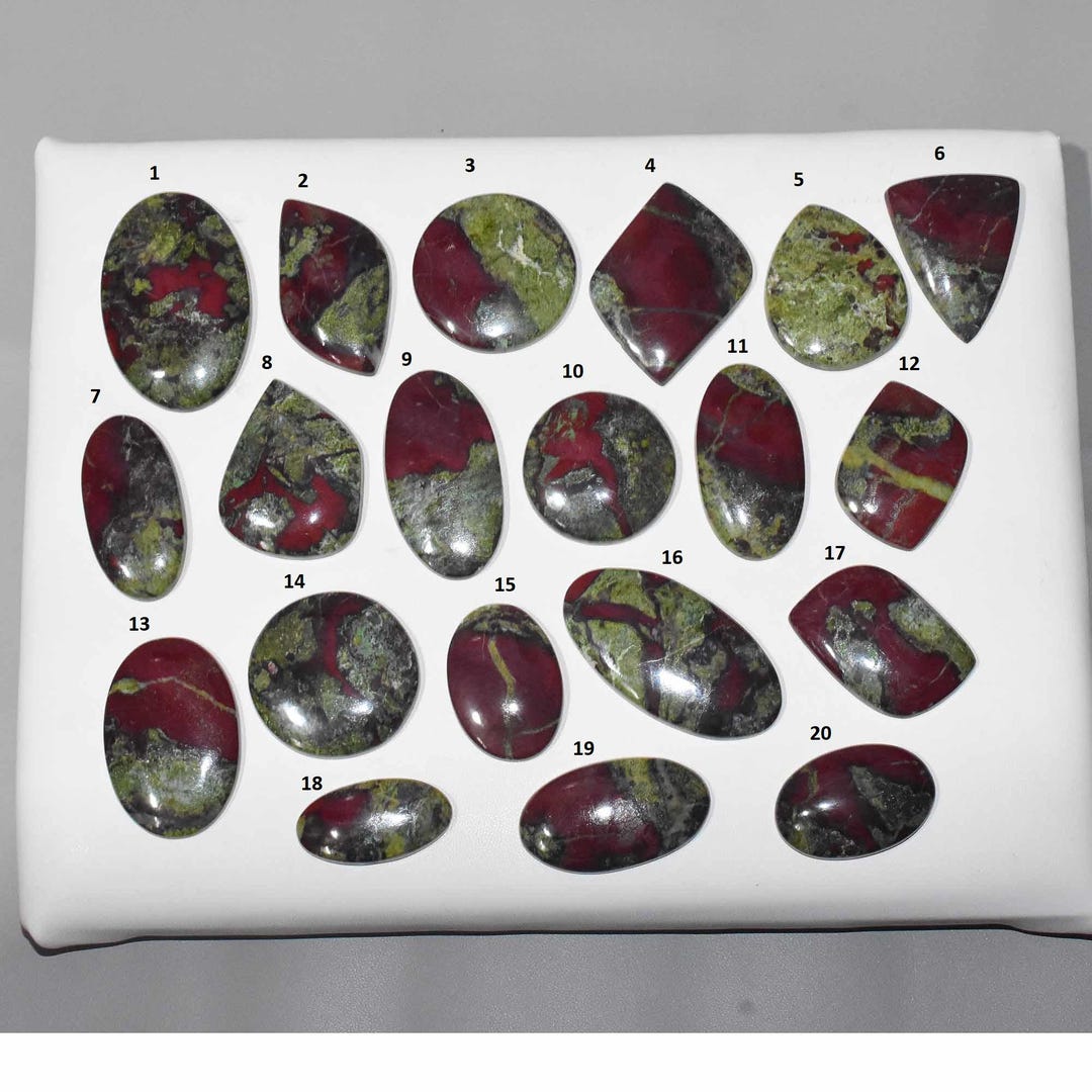 Natural Dragon Blood Jasper Cabochon, Dragon Blood Jasper Gemstone ...