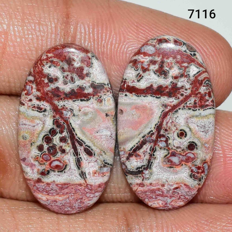 Beautiful Matched Pair Leopard Skin Jasper Gemstone Pair - Etsy