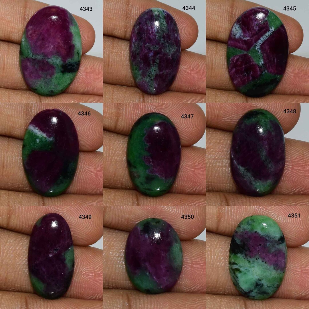 Top Quality Ruby Zoisite Cabochon - Natural Ruby Zoisite Gemstone ...