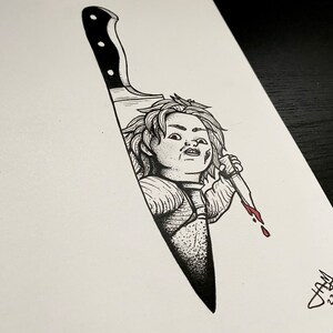 Chucky Horror Tattoo Inspired Original Illustration - Etsy