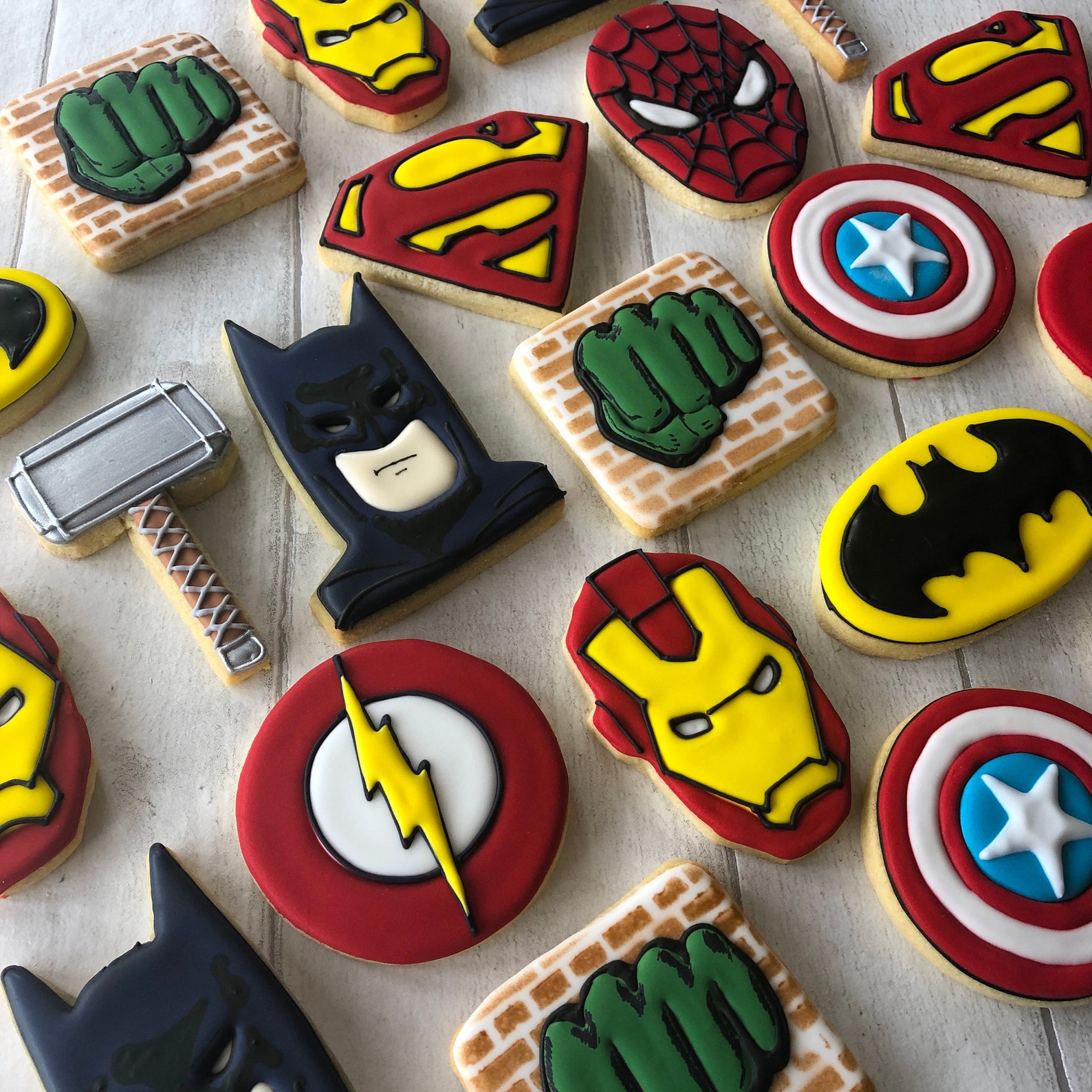 SUPERHERO Cookies, Comic Theme Cookies, 6th 7th 8th 9th 10th Birthday ...