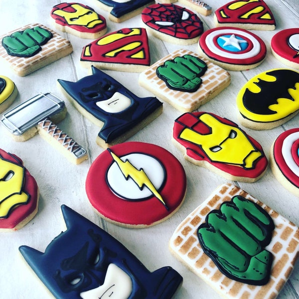 Superhero Cookies - Etsy