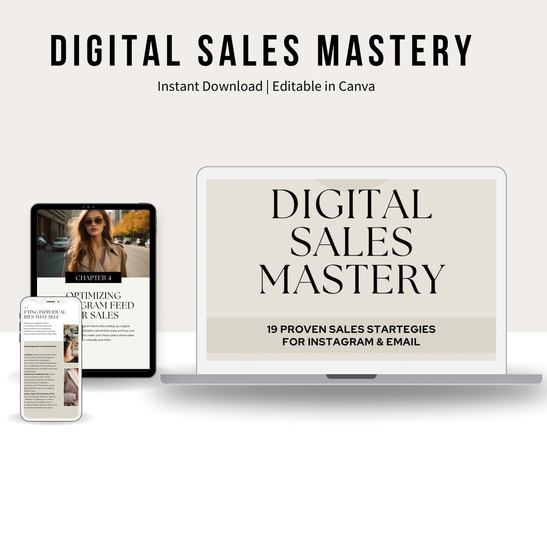 Digital Sales Mastery- Digital Marketing - MRR- Sales STARTEGIES for Instagram & Email - Etsy