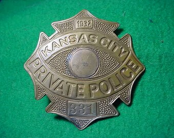 Kansas City Police Badge - Etsy