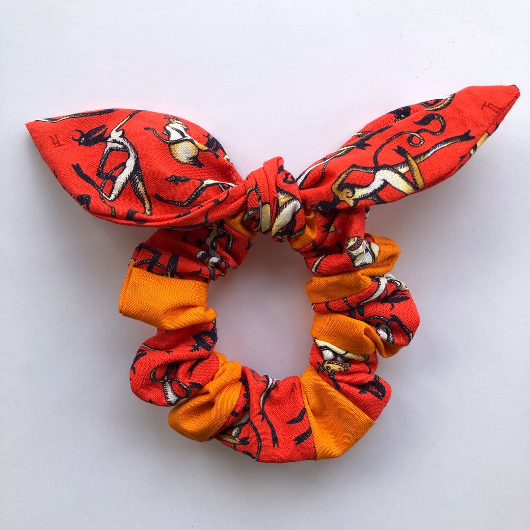 Cheeky Devils Patchwork Bunny Ear Scrunchie - Etsy