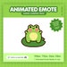 Animated Frog Emote for Twitch and Discord Kawaii Cute Frog Animated ...