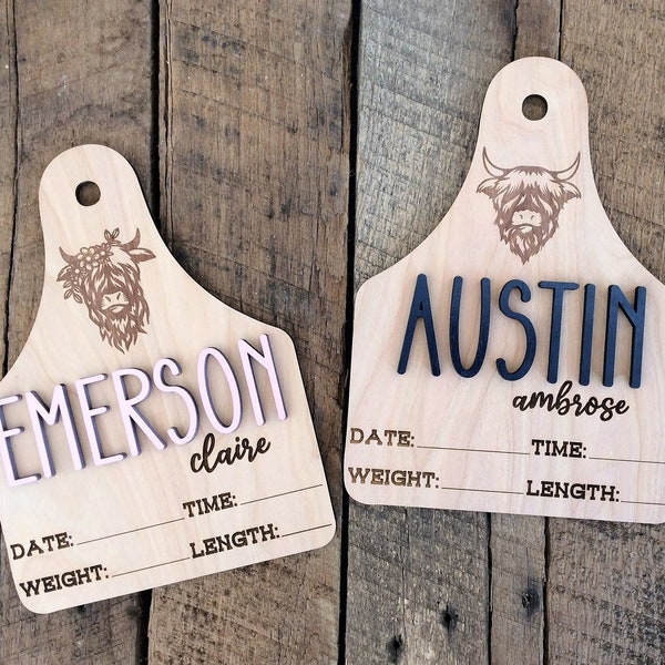 Highland Cow Nursery Sign - Etsy