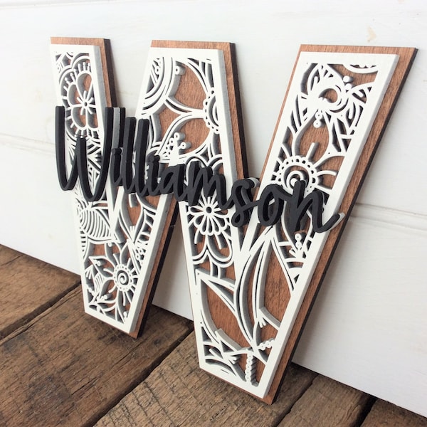 Rustic Letter Wall Decor - Etsy