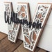 Last Name Letter Monogram, Custom Wedding Decor Sign, Wall Initial With ...
