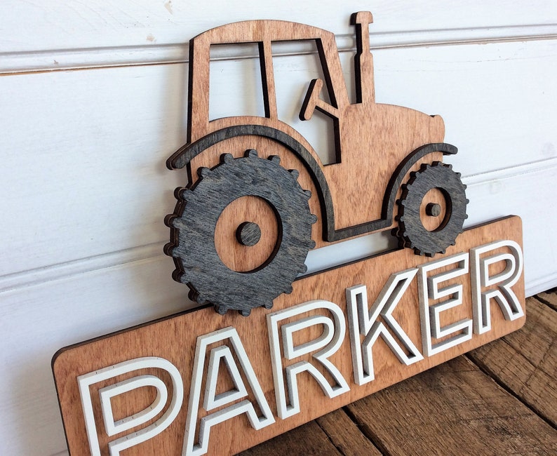 Tractor Name Sign Personalized Boys Room Decor Farm Theme - Etsy