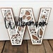 Last Name Letter Monogram, Custom Wedding Decor Sign, Wall Initial With ...