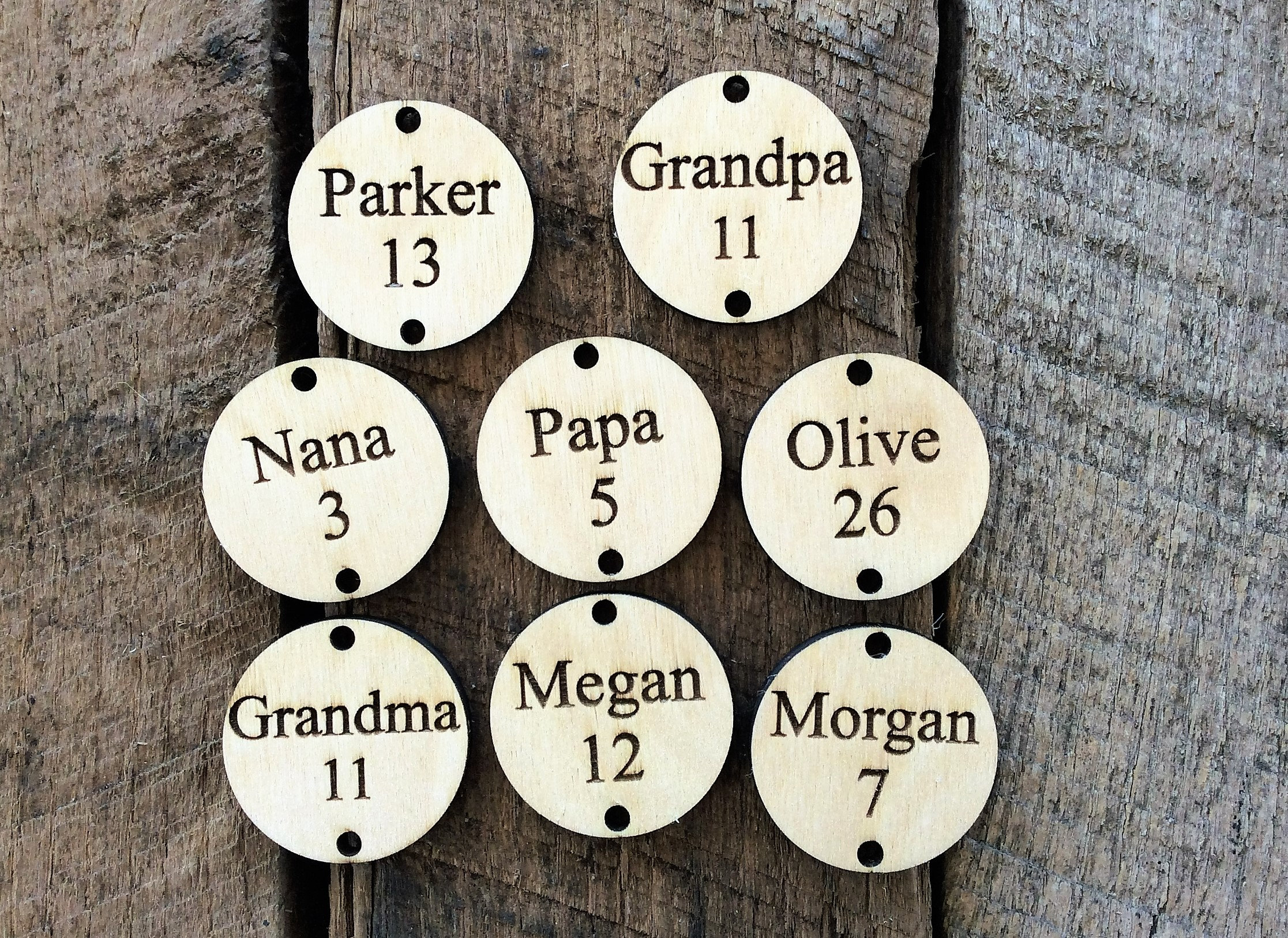 Engraved Wood Tags for Hanging Birthday Calendar Personalized - Etsy