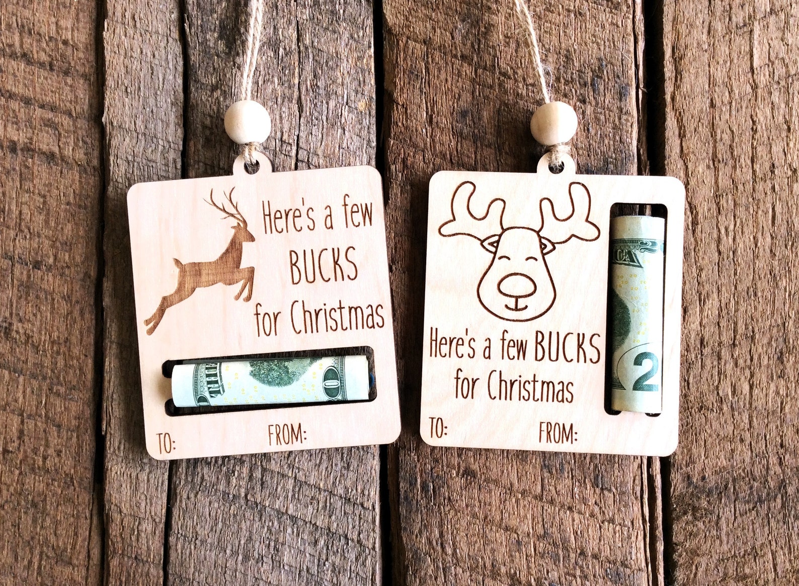 Reindeer Money Holder Christmas Ornament, Cash Gift Stocking Stuffer - Etsy