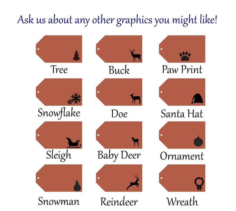 Christmas Stocking Name Tag Personalized Wood Gift Tags 3D - Etsy