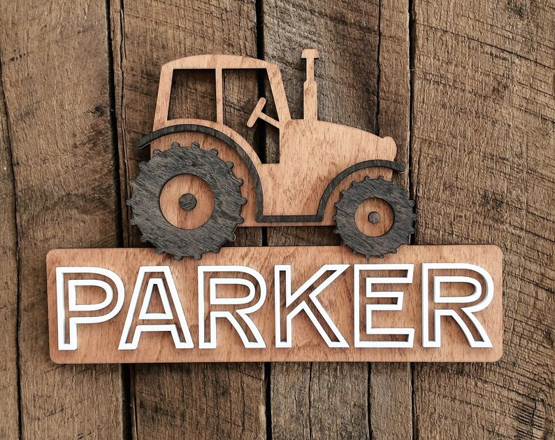 Tractor Name Sign Personalized Boys Room Decor Farm Theme - Etsy