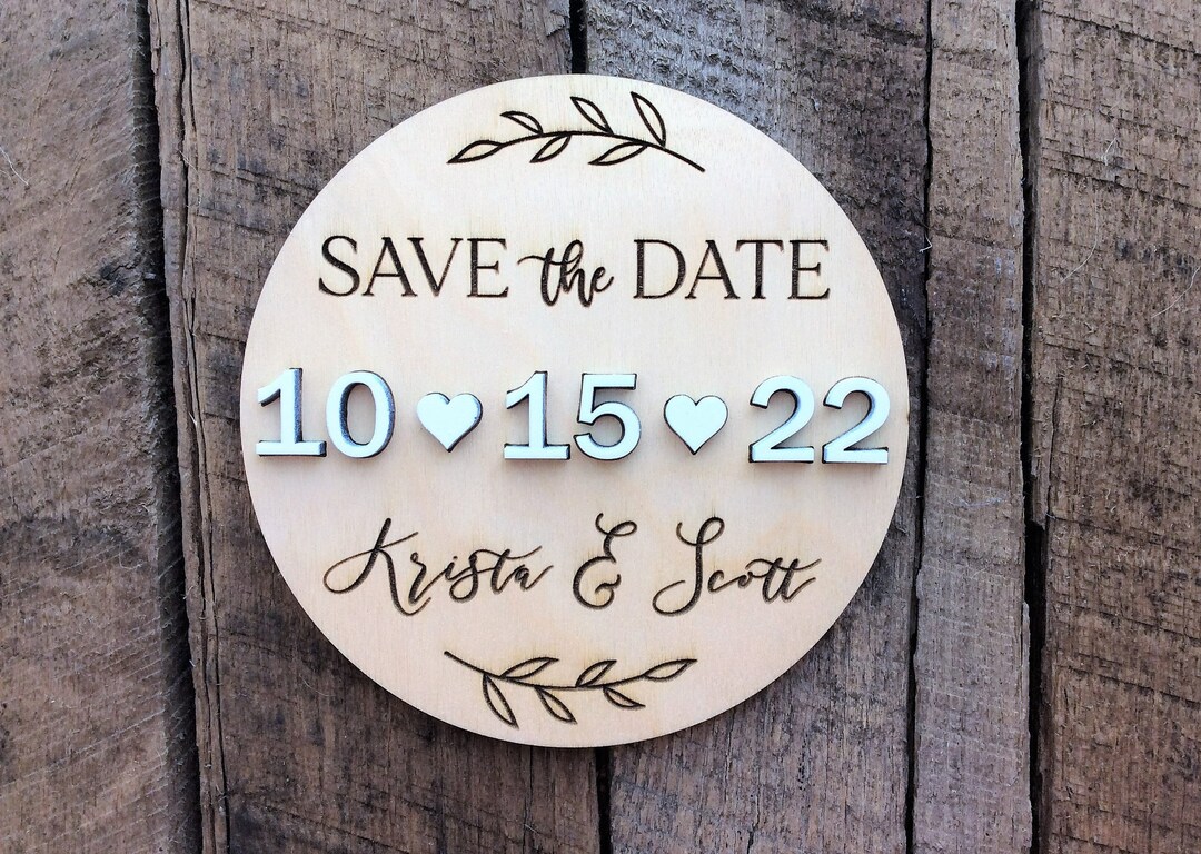 Personalized Save the Date Photo Prop, 3D Wood Wedding Plaque - Etsy
