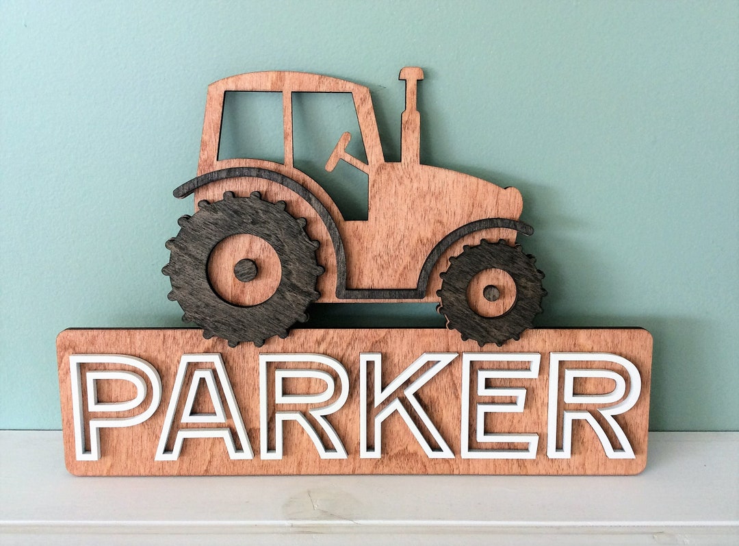 Tractor Name Sign Personalized Boys Room Decor Farm Theme - Etsy