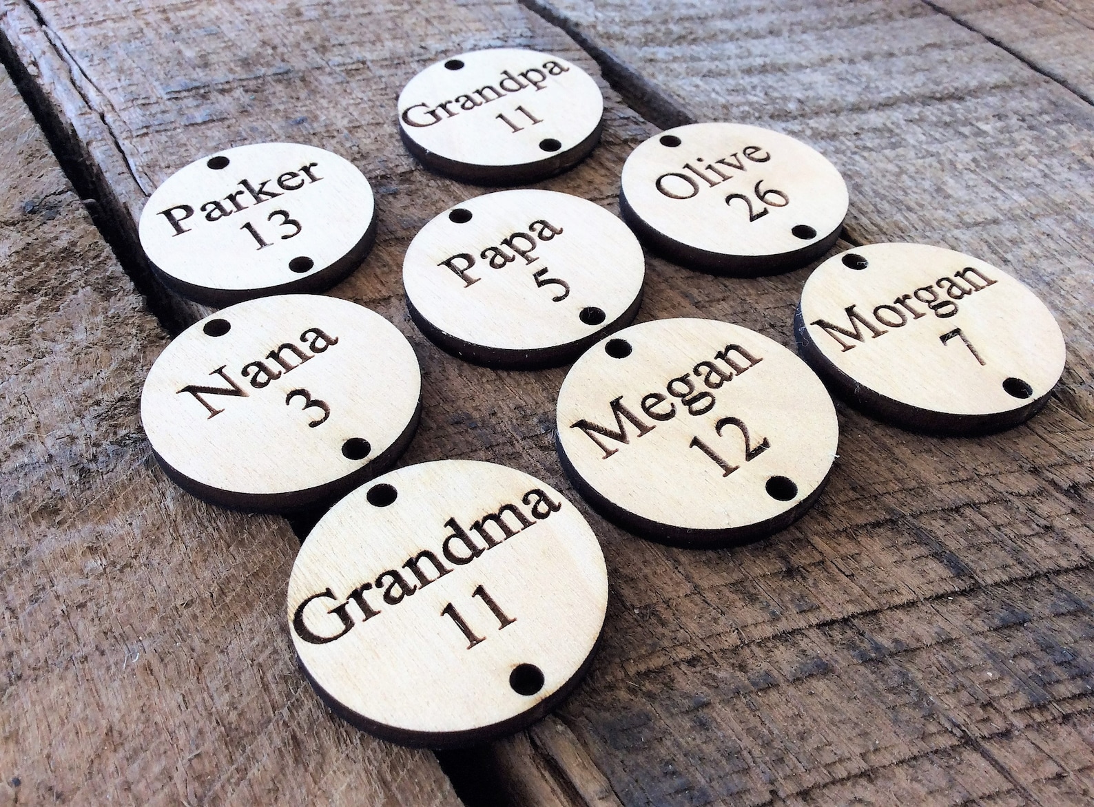 Engraved Wood Tags for Hanging Birthday Calendar Personalized - Etsy