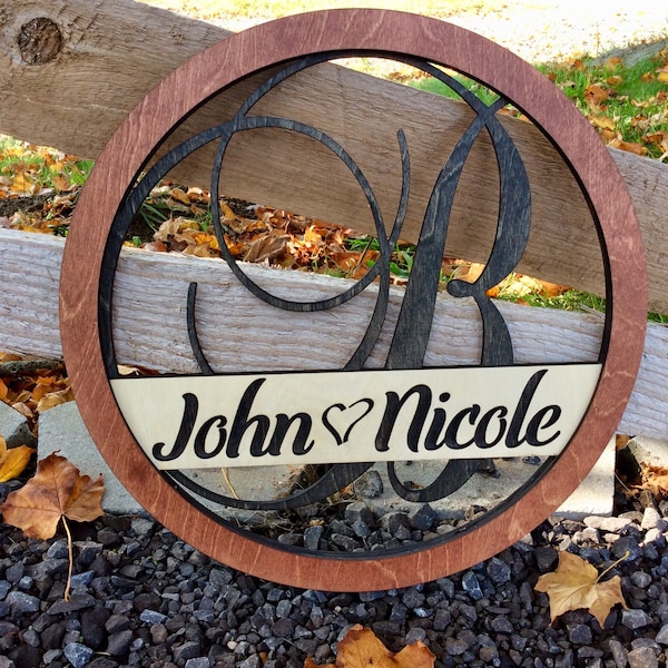 Monogram Signs - Etsy