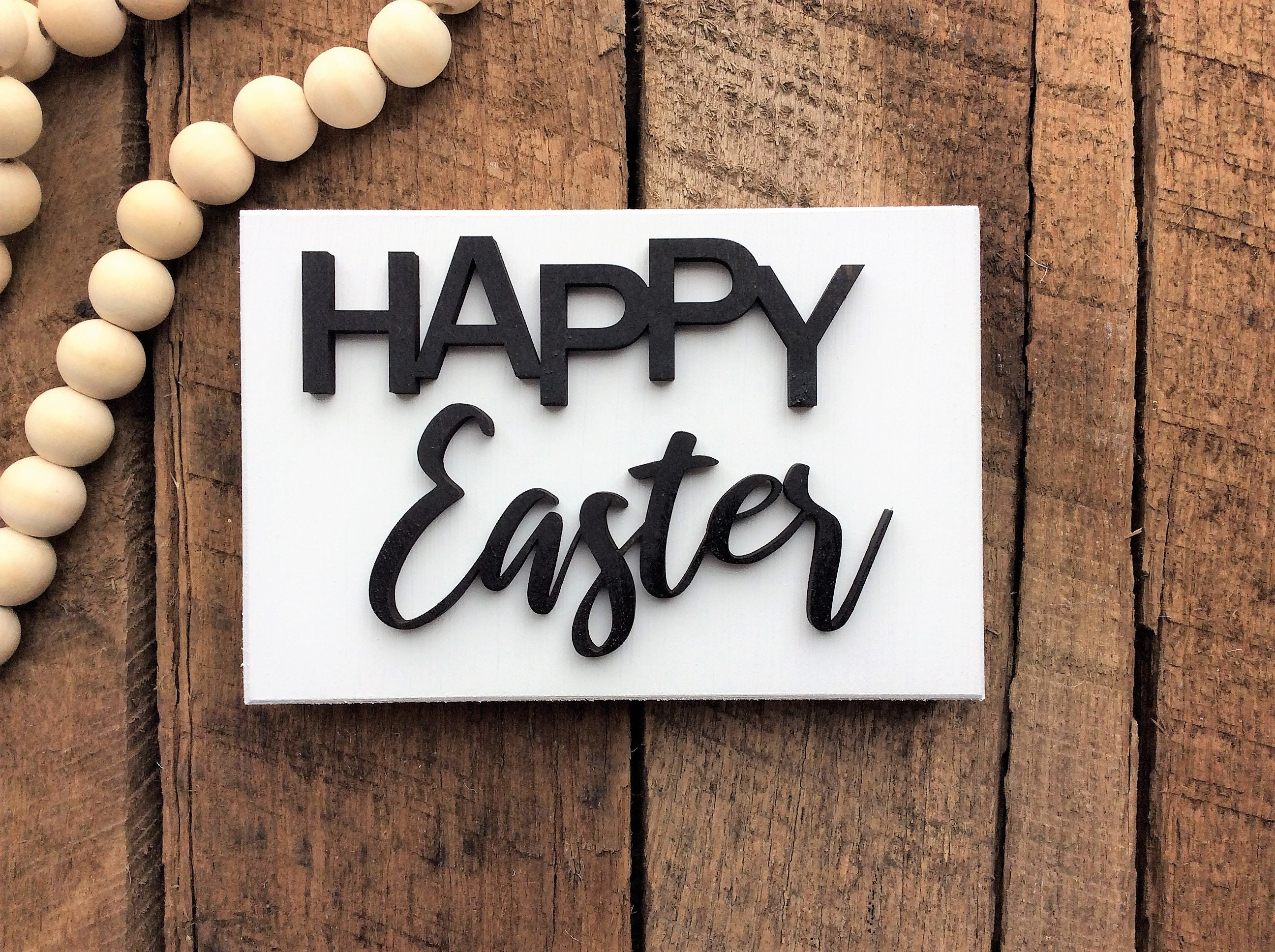 Happy Easter Mini Wood Sign Farmhouse Easter Decor Small - Etsy