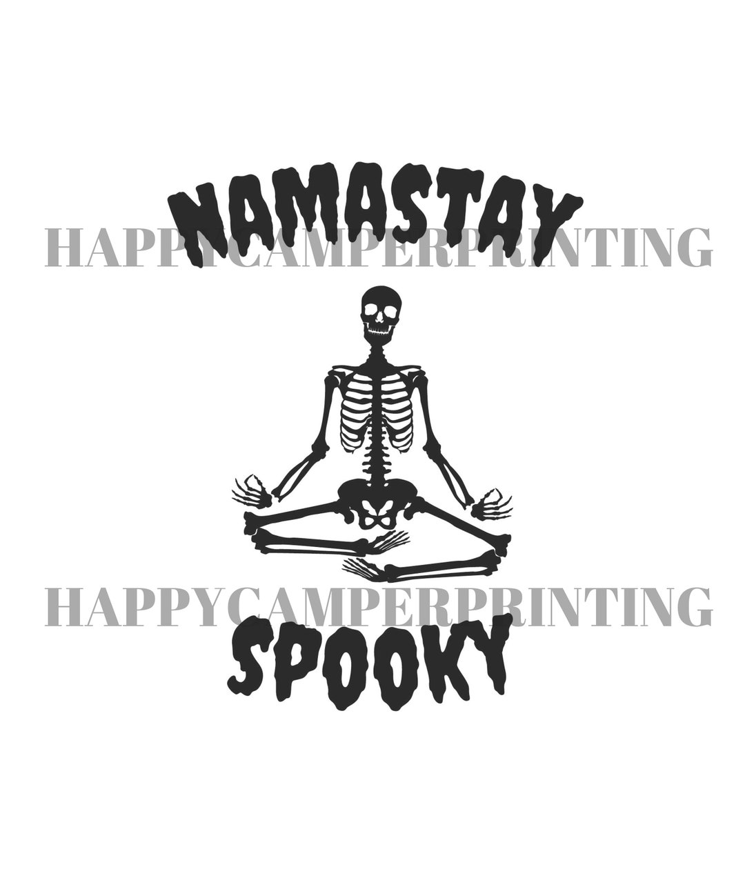 Namastay Spooky Skeleton PNG, Yoga Halloween SVG Namaste Halloween ...