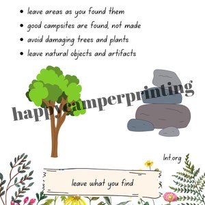 Leave No Trace Printable Guide, 8 Page Flyer Leave No Trace Pdf ...