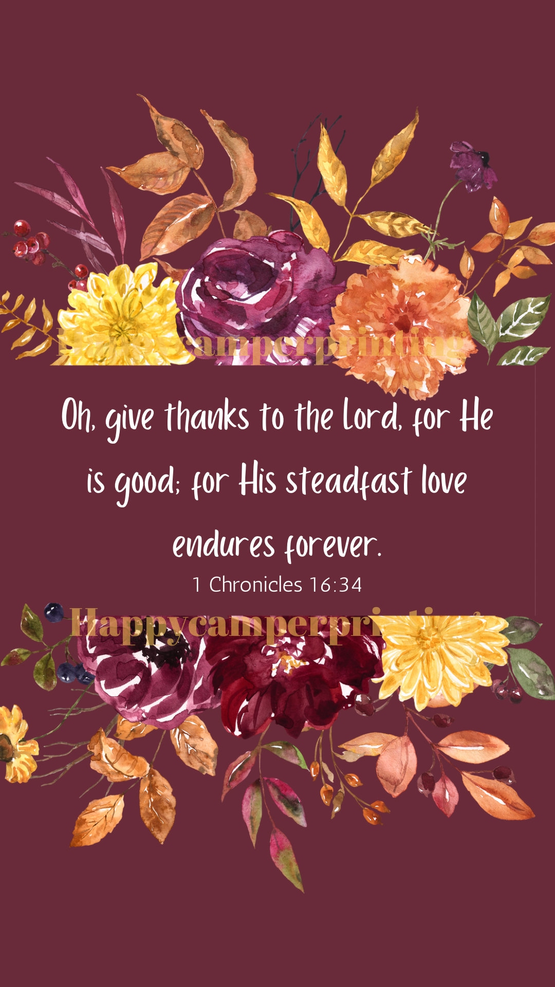 Give Thanks to the Lord Phone Wallpaper - Etsy
