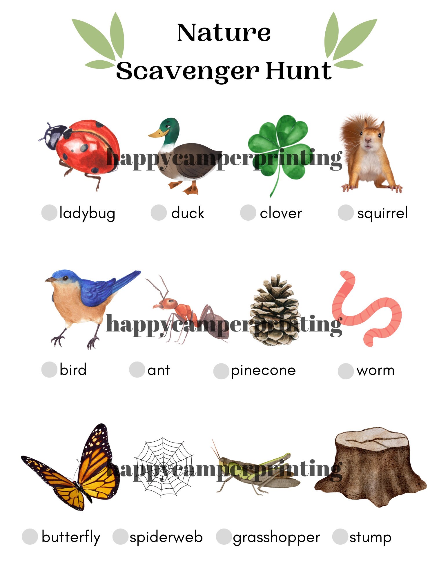 Nature Scavenger Hunt Printable, Fun Scouts Scavenger Hunt, Camping ...