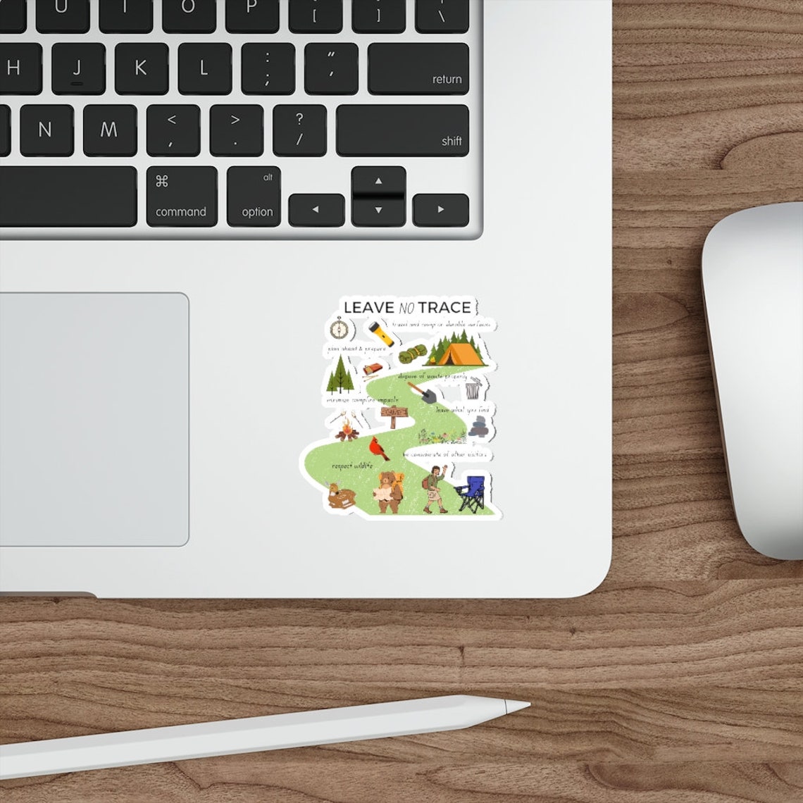 Leave No Trace Die-cut Stickers, Outdoorsy Stickers - Etsy