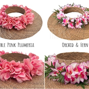 Haku Lei Hat Adornment // Silk Lei Pāpale // Forever Lei // Faux Flower ...