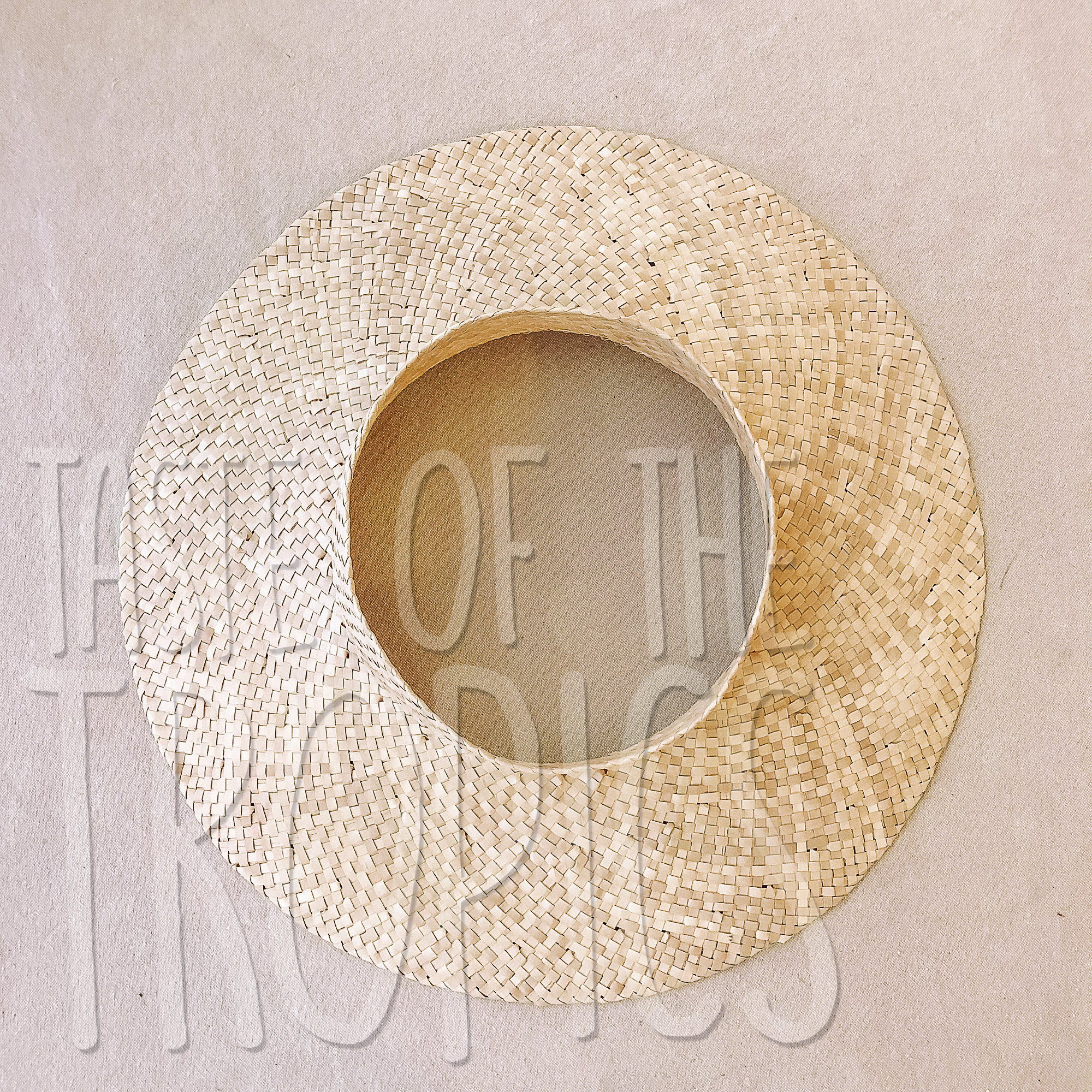 Natural White Straw Hat // hawaiian Style Crownless Sun Hat - Etsy