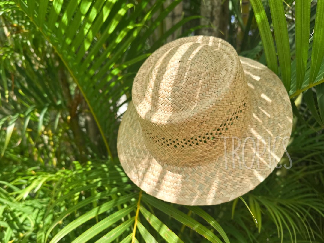 The "hanalei" Hawaiian Lauhala Style Hat // Unisex Adjustable Size ...