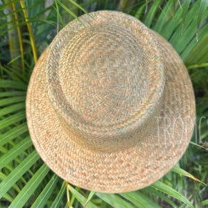 The "hanalei" Hawaiian Lauhala Style Hat // Unisex Adjustable Size ...